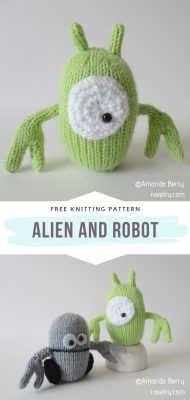 Absolutely Adorable Knitted Alien Softies - Free Patterns