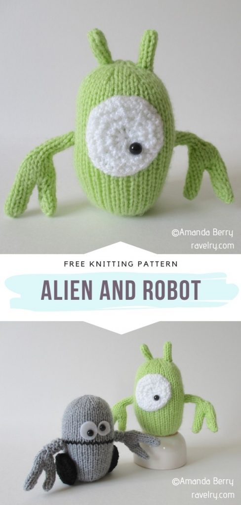 Absolutely Adorable Knitted Alien Softies - Free Patterns