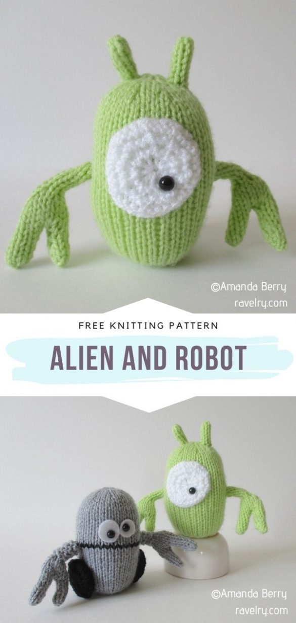 Absolutely Adorable Knitted Alien Softies - Free Patterns