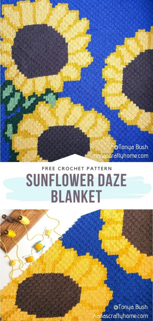 Floral C2C Blankets - Free Crochet Patterns