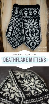 Spooky Mittens for Halloween - Free Knitting Patterns