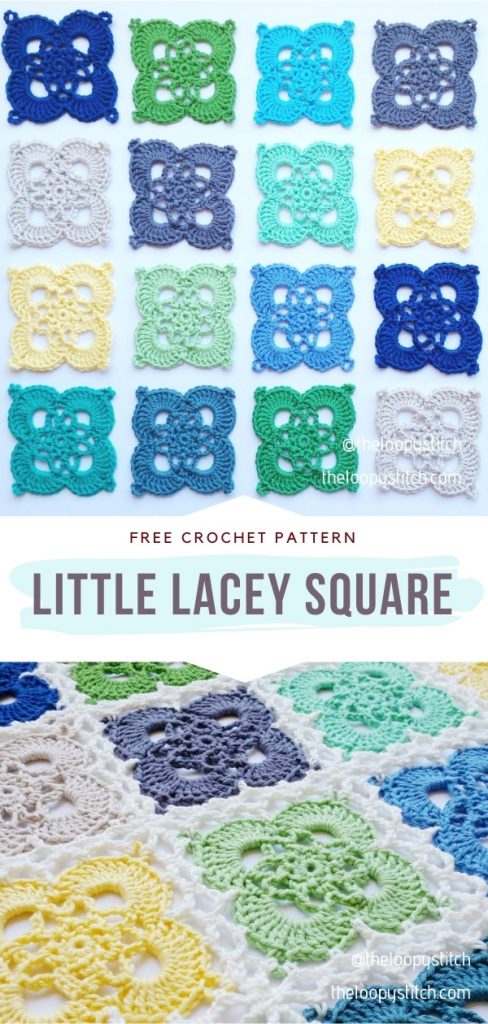 Artistic Lace Motif Crochet Squares - Free Patterns