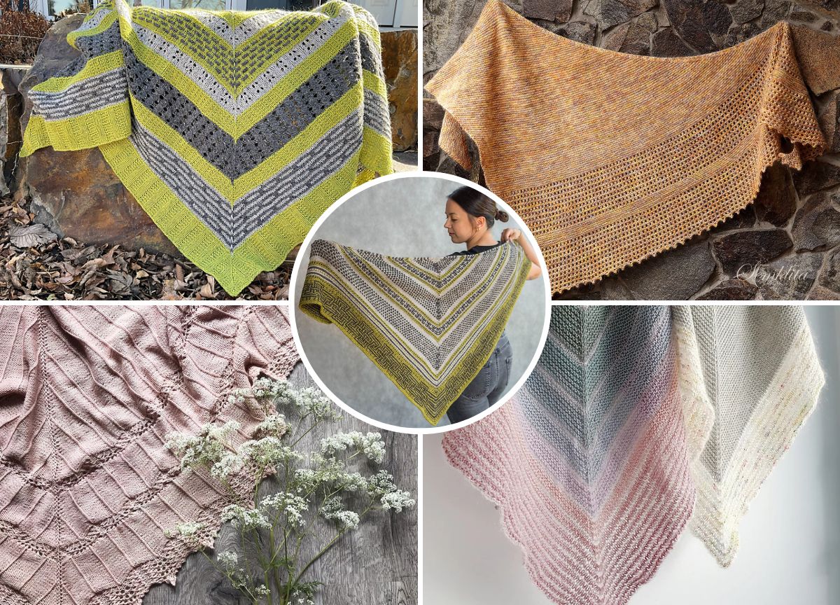Beautiful Triangle Shawls Ideas and Free Knitting Patterns
