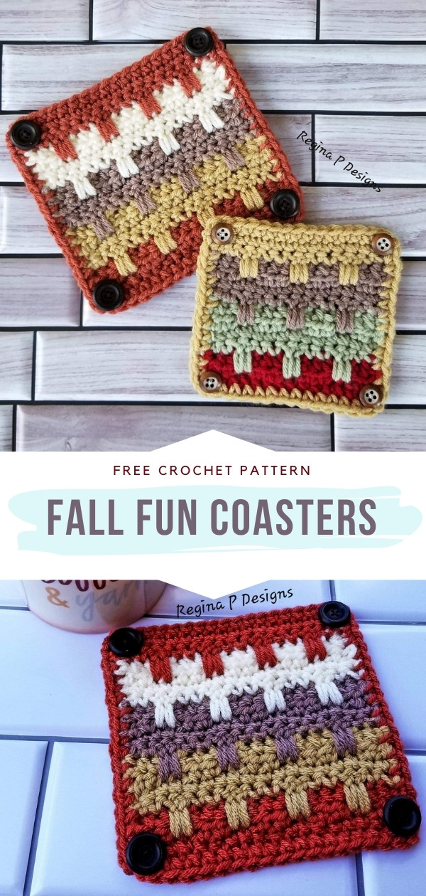 Celebration of Fall Crochet Coasters - Free Patterns
