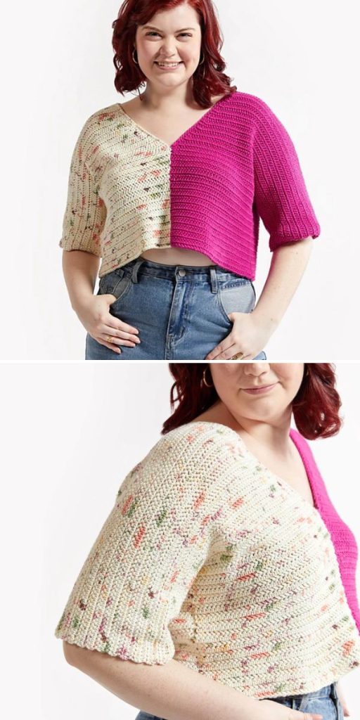 Color-Block Crochet Tops with Free Patterns for Beginners