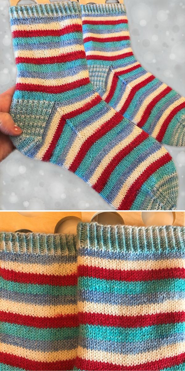 Colorful Knitted Socks Free Patterns