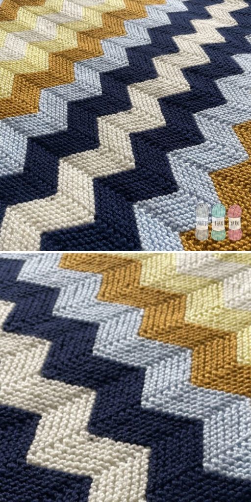 Chevron Knitted Baby Blanket - Ideas and Free Patterns
