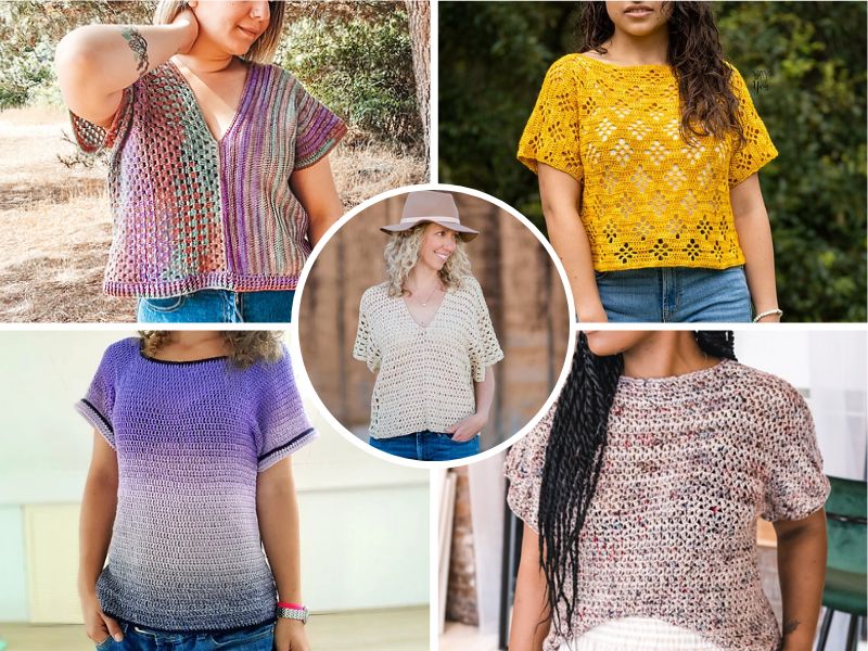 Subtle Crop Tops Free Knitting Patterns