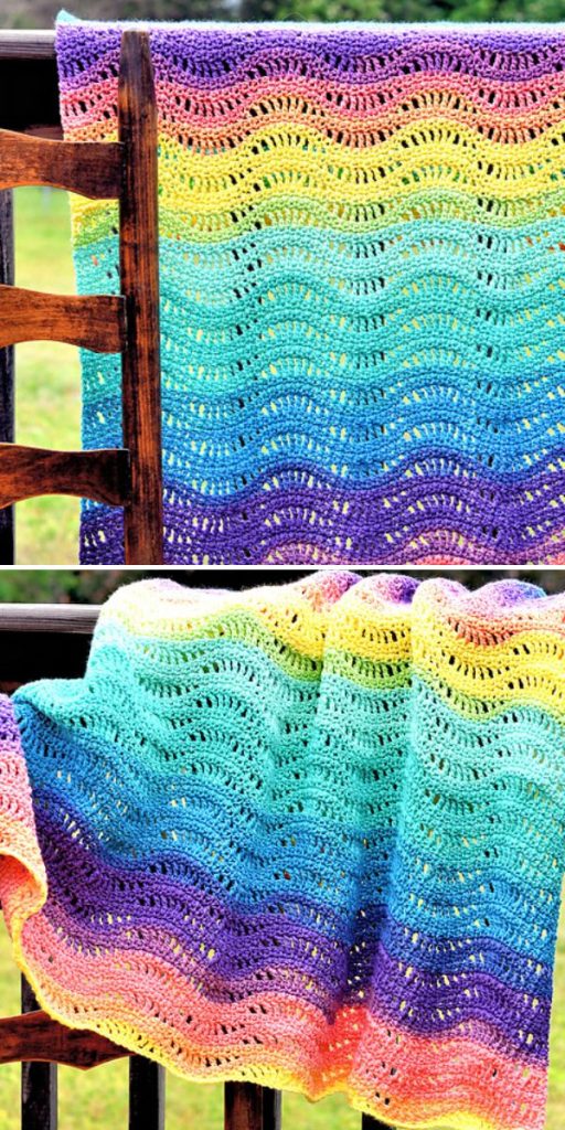 Our Favorite Stylish Crochet Waves Blankets - Free Patterns