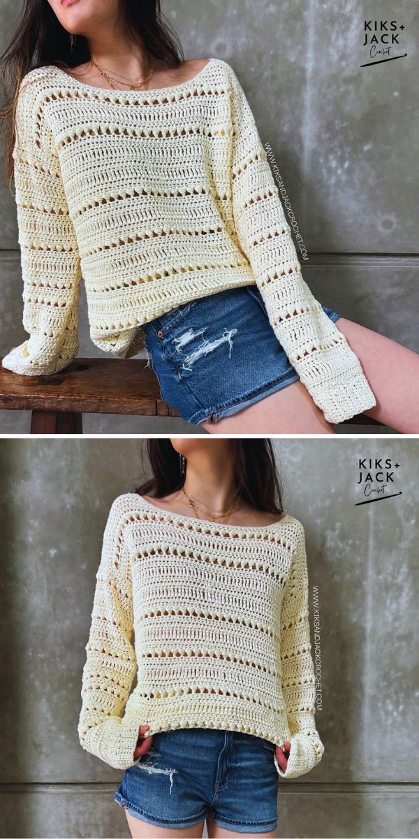 Awesome Mesh Spring Sweaters with Free Crochet Patterns