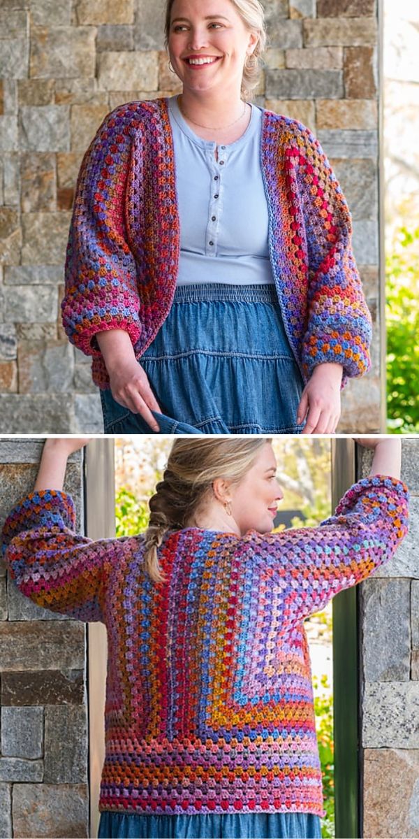Comfy Crochet Hexagon Cardigan Ideas [Free Crochet Patterns]