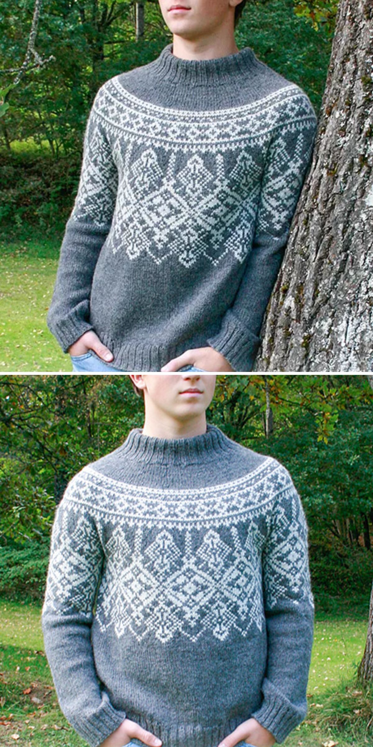 Fall Forest Men's Jumpers - Free Knitting Patterns