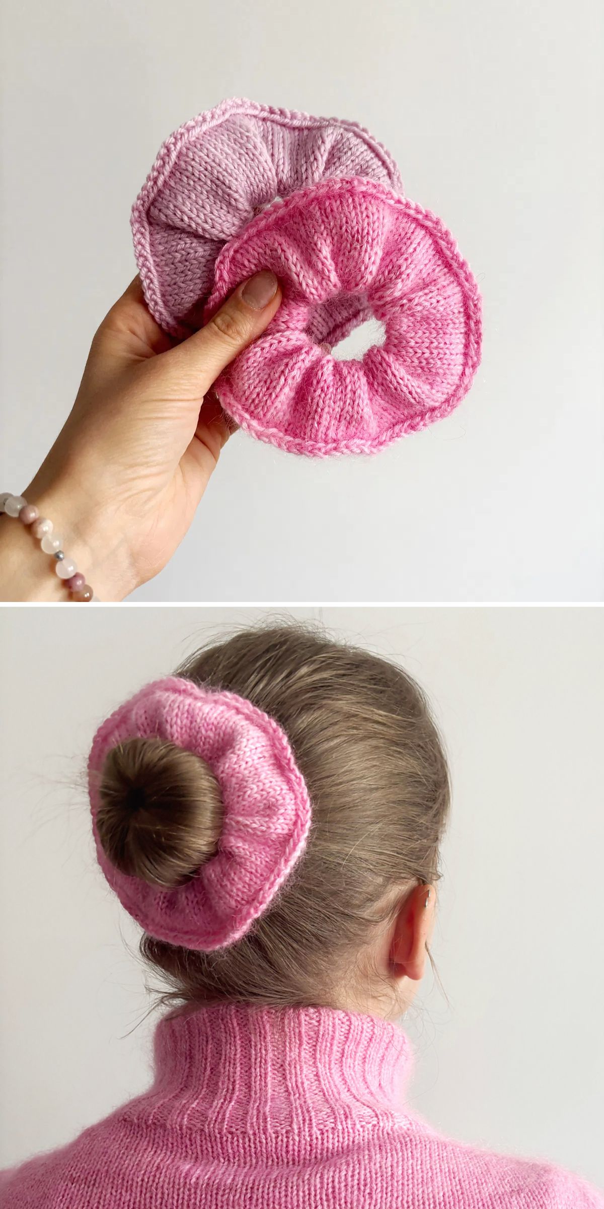 Colorful Scrunchie Free Knitting Patterns