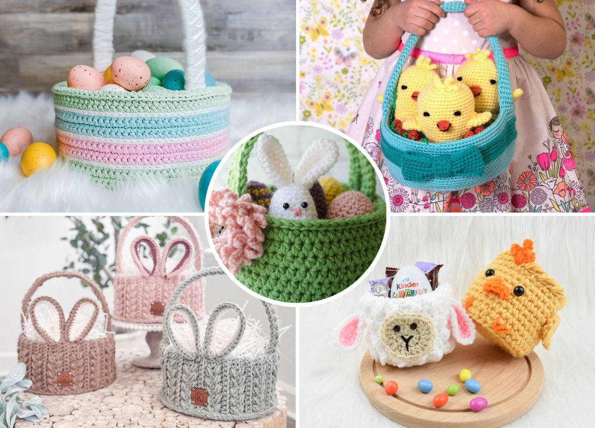 Charming Easter Baskets - Free Crochet Patterns