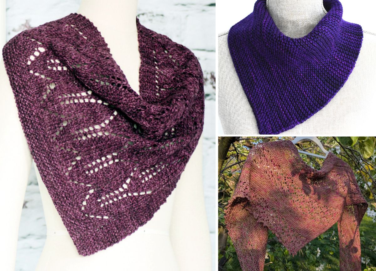 Fashionable Triangular Shawls - Free Knitting Patterns