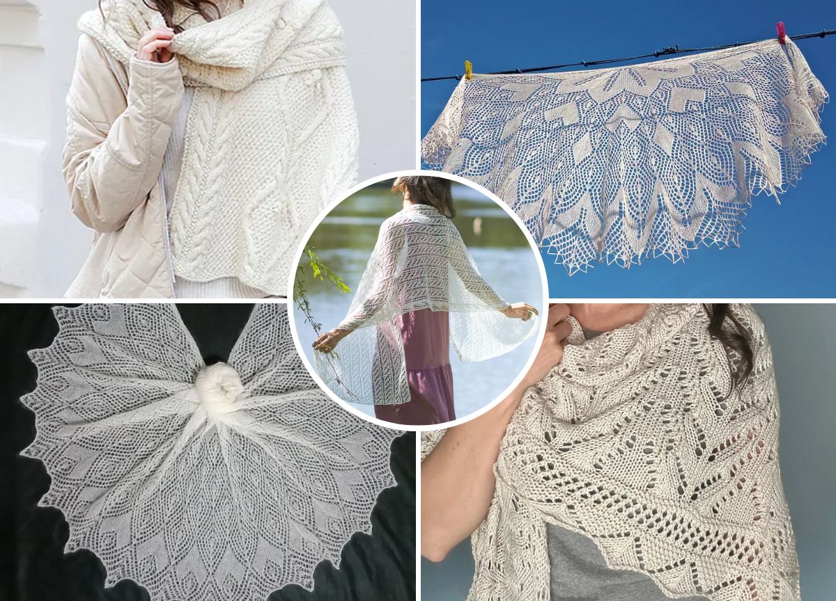 Stunning White Shawls - Free Knitting Patterns